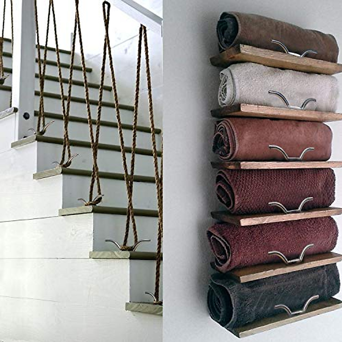 Anley 2 PCS Silver FlagPole Halyard Rope Cleat Hook - 6 Inch Rust Free Zinc Alloy - Mounting Screws Included