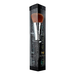 Sigma Beauty F47 Multitasker Makeup Brush – Multi-Use Face Makeup Brush for Blending, Contouring, & Buffing, Use with Foundation, Blush, Bronzer, Contour, or Highlighter (1 Brush)
