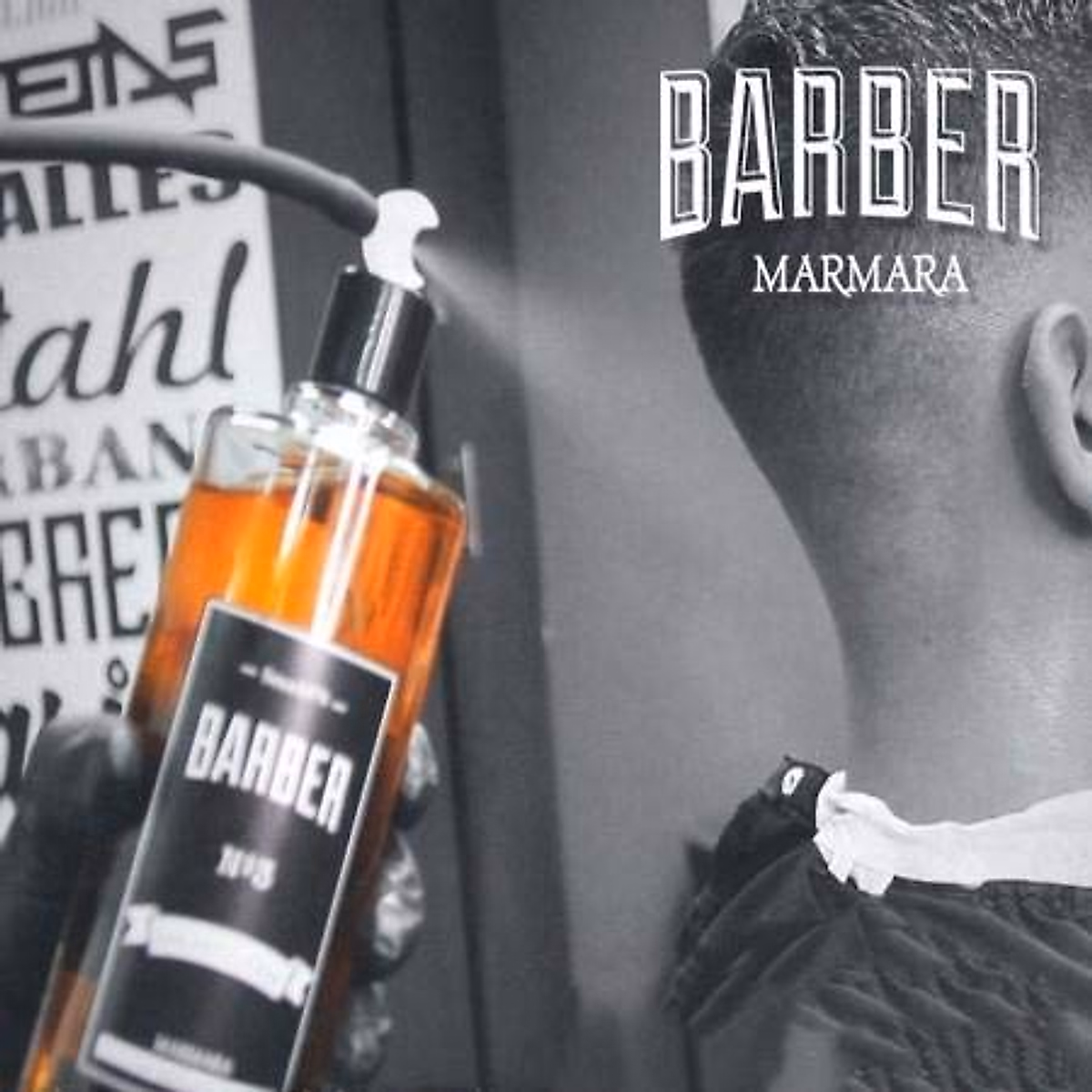 Marmara Barber Cologne - Best Choice of Modern Barbers and Traditional Shaving Fans Glass Bottle (500 ml, No3)