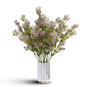 Babys Breath Artificial Flowers Bulk, 13.8 Inch 4 Pack Fake Gypsophila Artificial Flowers, Faux Flowers in Vase for Wedding Home Party Garden DIY Decoration (Purple)