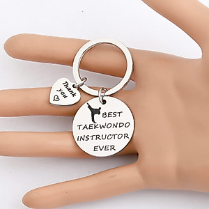 PLITI Taewkondo Gift Taekwondo Instructor Appreciation Gift Best Taekwondo Instructor Ever Keychain Martial Arts Gift Taekwondo Teacher Gift (taekwondo instructor ky)