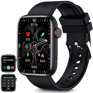 1.95'' Smart Watch for Iphone Compatible 123 Sport Modes Fitness Tracker Bluetooth Smartwatch for Android Phones Outdoor Digital Fitness Watch with Heart Rate SpO2 Sleep Step Counter for Men Women