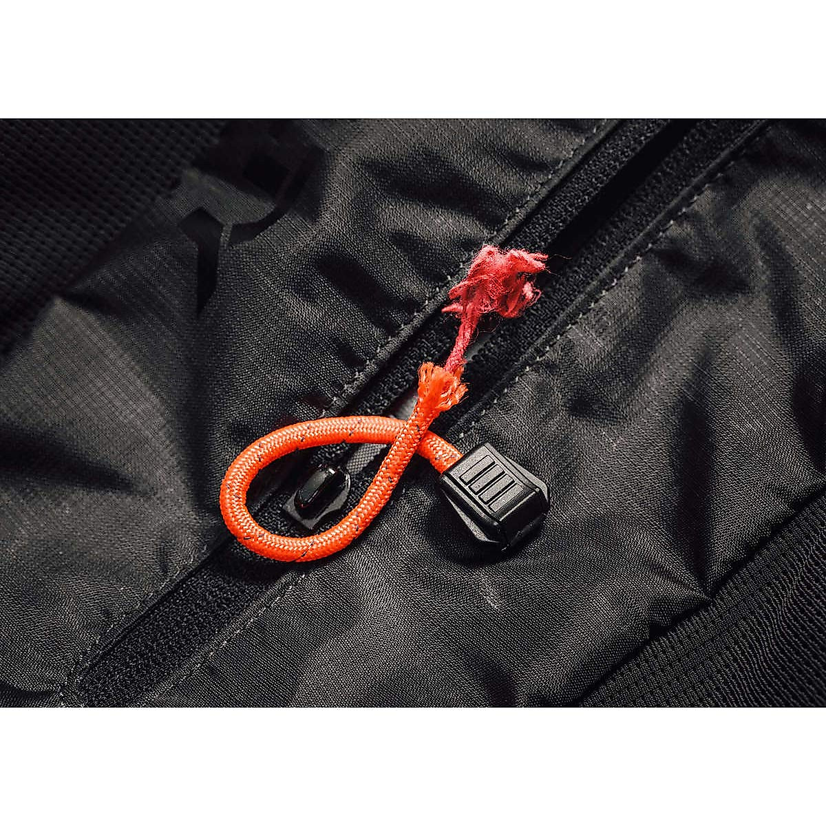 EXOTAC - TinderZIP Zipper Pull Fire Starter with Built-in Tinder for Emergency Kits, Camping, Hiking, and Essential Supplies (Orange)