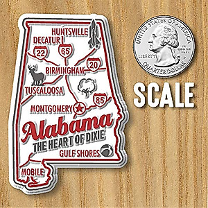 U.S. Premium State Map Magnet Set by Classic Magnets, 51-Piece Set, Collectible Souvenirs Made in The USA