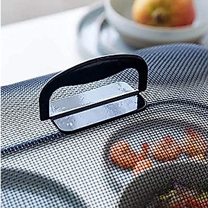 CUISINOX Dome for BBQ, Picnics and Outdoor Entertaining Stainless Steel Mesh Food Cover, Rectangular 18.5" x 13.5" x 8", Black