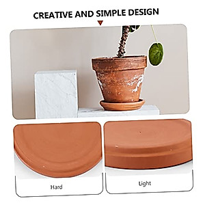 MARMERDO 5pcs Terracotta Planter Tray Potted Plants Bonsai Tray Serving Tray Round Classic Round Planter Saucer Plant Saucers for Indoors Plant Coasters Ceramic Terracotta Flower Pot Plate