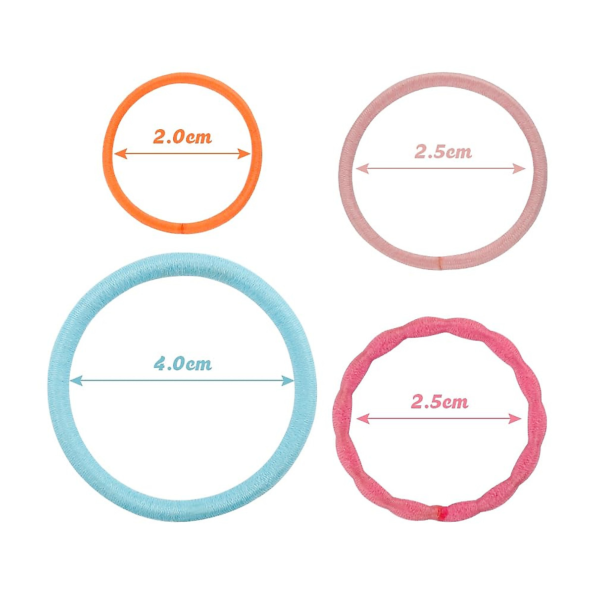 Back to School Gifts for Kids Hair Ties For Girls 100pcs Hair Ties No Damage Ponytail Holders Hair Accessories For Girls Hair Ties Rubber Bands For Hair Elastic Hair Ties For Thin Hair Pony Tails