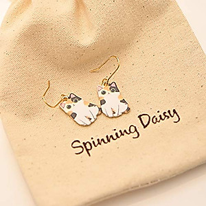 Spinningdaisy Proud Cat Mom Earrings | Gift for Cat Lovers Kitten