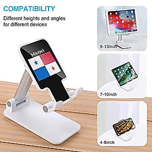 Flag of Panama Foldable Desktop Cell Phone Holder Portable Adjustable Stand for Travel Desk Accessories