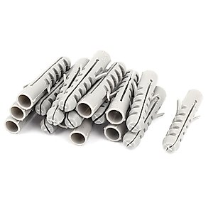 uxcell 17pcs 14mm x 75mm Plastic Expansion Nails Hollow Wall Anchor Expandable Tube Connector Screws Bolts