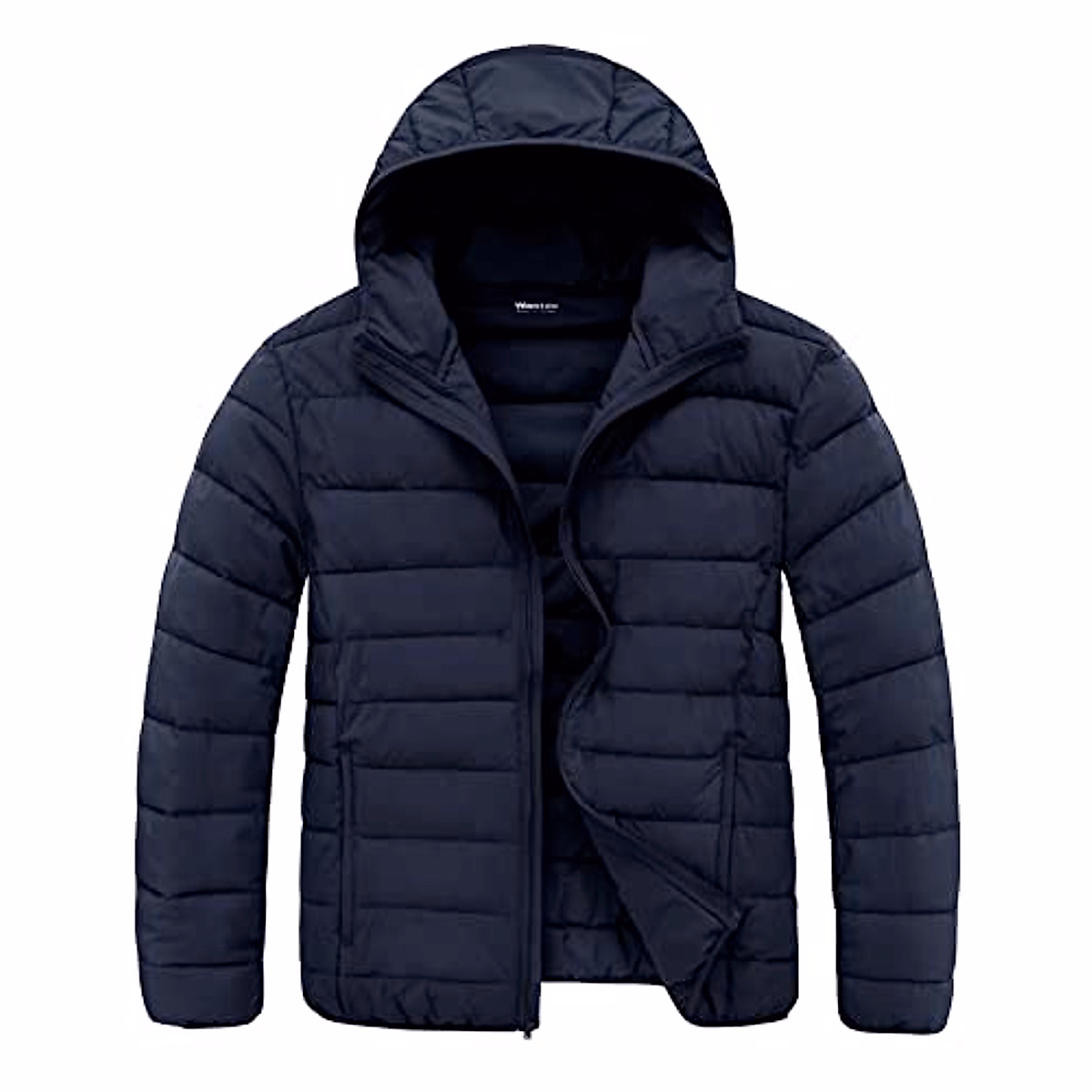Wantdo Men's Big and Tall Puffer Jacket Long-Sleeve Lightweight Down Jacket Warm Winter Coat Navy 3X-Large Big