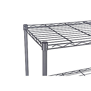 JEROAL 5-Tier Wire Shelving Unit, Multipurpose Standing Storage Shelves Metal Display Rack for Pantry Laundry Bathroom Kitchen Garage Closet Organization,350LbS Capacity,13.8" D×21" W×61" H,Gray
