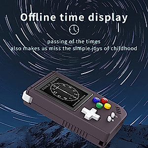 RG Nano Retro Handheld Game Console , Aluminum Alloy CNC Support Clock , Music Player Function 1.54 Inch IPS Screen 64G TF Card 5405 Games with Portable Bag (Purple)