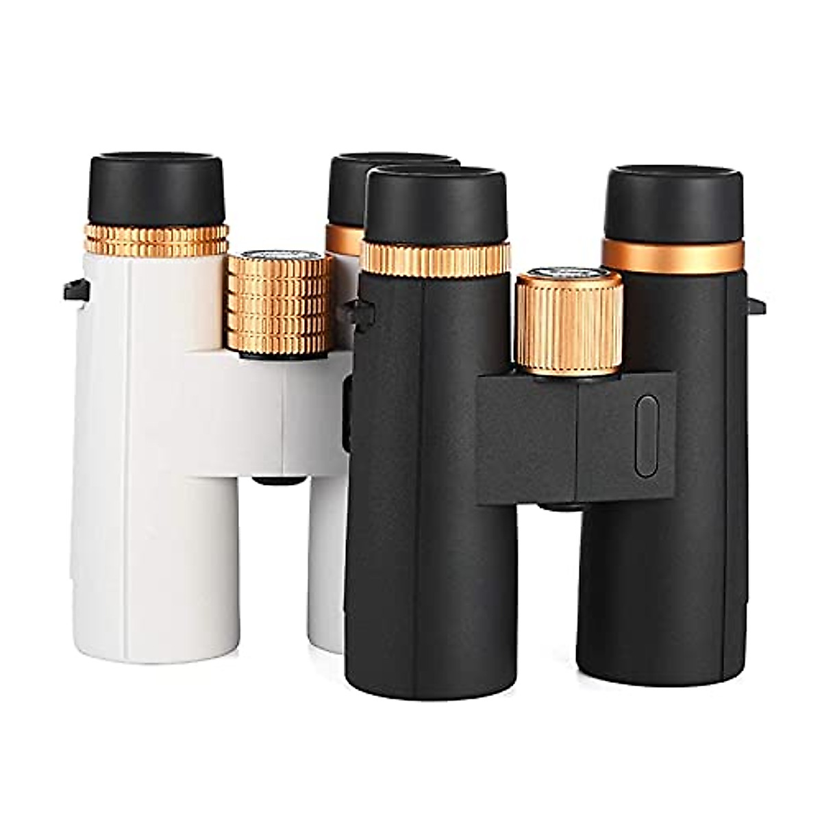 Binoculars 8x42 high-Power high-Definition Compact Birdwatching Hiking Life Waterproof BAK4 Prism FMC Lens Binoculars Low-Light Night Vision(White)