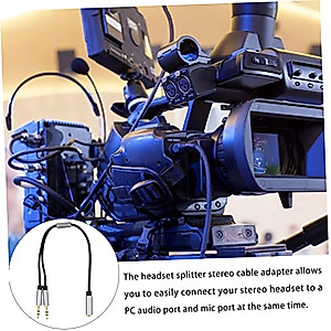 ULDIGI USB 3 pcs Y for Stereo One Male Adapter Splitter Converter Jack Mic Two Convertor Smartphone in Cable Headphone Audio Head to Female Headphone Extension Cable USB Cable