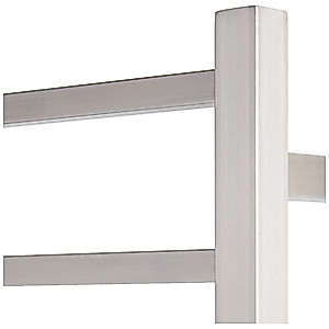 WarmlyYours Warmly Yours Sydney 10-Bar Electric Heated Bath Towel Warmer Rack, Brushed, Wall mountable, Hardwired, Grey