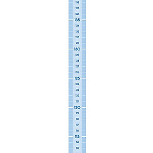 Measure Me! Baby Roll-up Door Frame Growth Height Chart for Children Kids Room - Blueberry Mix