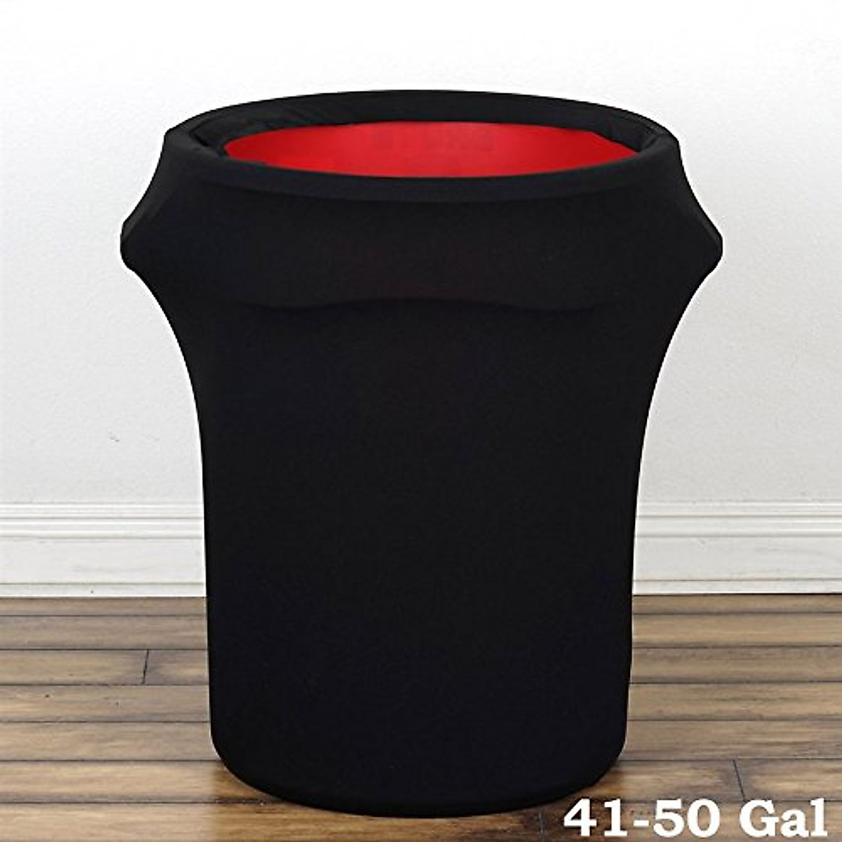 BalsaCircle 41-50 gallons Black Stretchable Spandex Round Waste Trash Bin Container Cover Wedding Party Fundraiser Decorations
