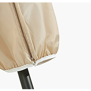 uHousDeco Patio Weatherproof Market Umbrella Cover with Zipper, Water Resistance, Outdoor Weatherproof, Beige Color