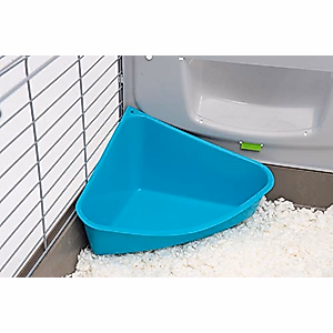 Lixit Corner Litter Pan for Ferrets, Rabbits, Rats, Guinea Pigs and Other Small Animals. (Blue Pack of 1)