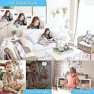 Digital Camera for Kids, Small Cameras for Teens, Portable Compact Camera for Photography, 1080P 50MP Autofocus Children Camera with 32GB SD Card, 2.88 Inch LCD Screen, 16x Digital Zoom (Black)