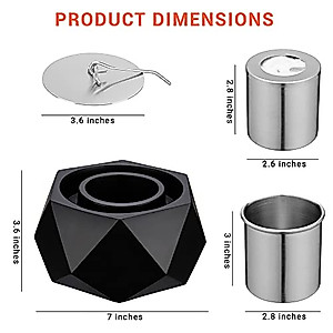 Believe ON Table Top Firepit, Portable Indoor Small Fire Pit, Concrete Fireplace for Home Decor, Patio & Outdoor, with Extinguisher and Fire Glasses (Black)