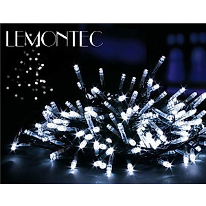 Lemontec Solar String Lights, 200 Led Holiday String Lighting Outdoor Solar Patio Lights Fit Chrismas Garden Wedding Party Landscape[White], 2 Pack 400 LED