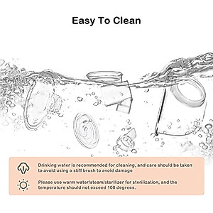 QIUXQIU Wearable Breast Pump Milk Collector Cup Accessories, Compatible with for TSRETE Momcozy S9/S10/S12 Wearable Breast Pump Include Duckbill Valve&Silicone Diaphragm&24mm Flange&Linker 1 PCS