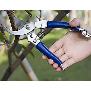 Coolife Professional Garden Bypass Pruning Shears, Heavy Duty Sharp Hand Pruner for Trees, Hedges, Bonsai, Shrubs and Roses