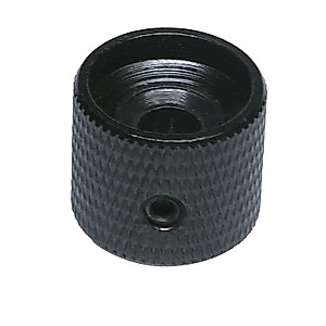 harpfeas 4 Pcs Metal Volume Tone Dome Tone Guitar Speed Control Knobs with Allen Keys Screws Set for Fender Strat Telecaster Gibson Les Paul Electric Guitar or Bass (Black)