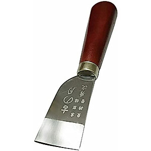 DUJISO Leather Knife Cutting Knife Edging Knife with Wooden Handle Leather Working Knife for DIY Leathercraft Cutting