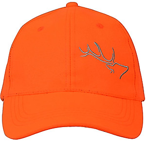 EDTREK Womens Performance Cap Hat with Ponytail Hole - Camo and Blaze Orange Hunting Hats (Blaze Orange), One Size