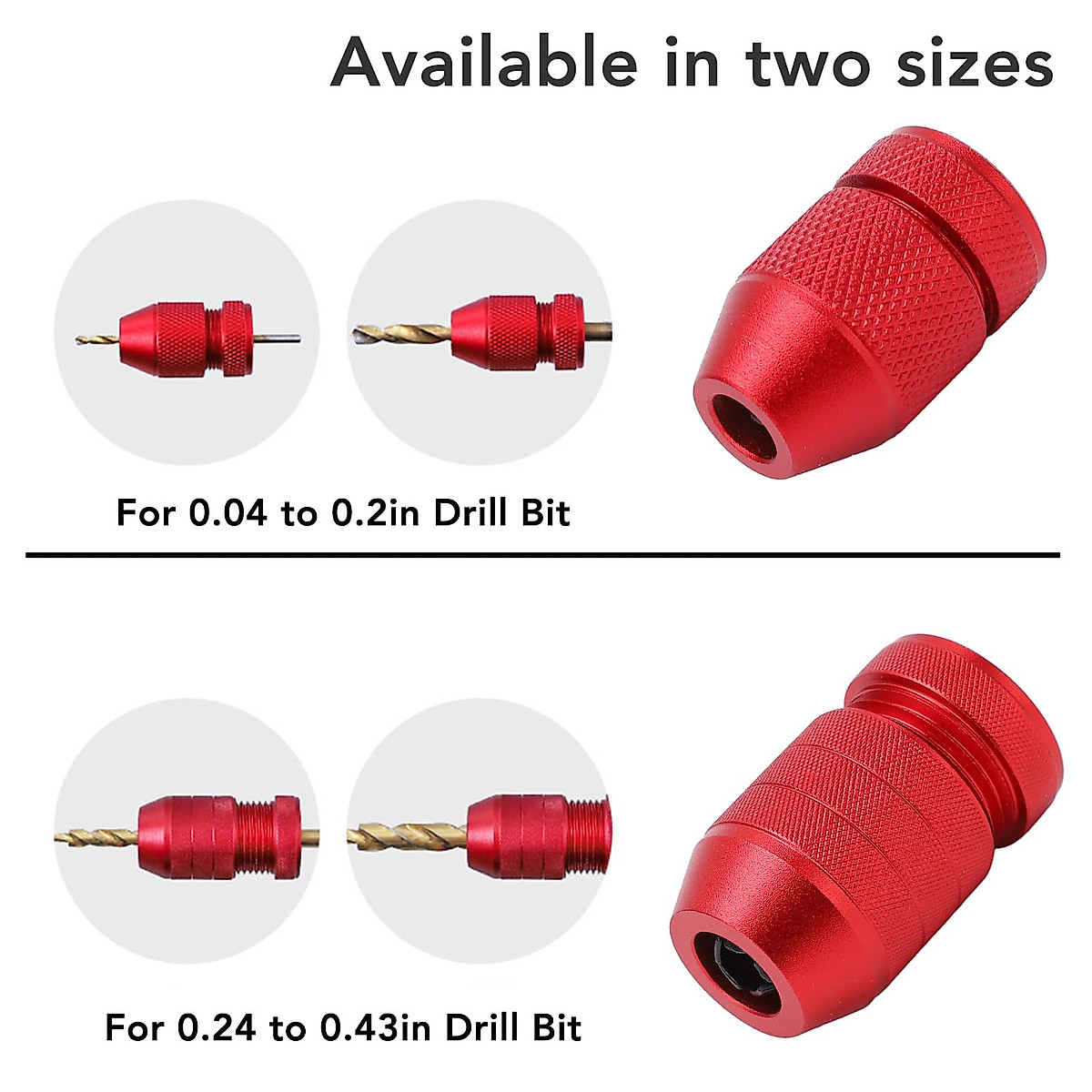 Adjustable Aluminum Alloy Drill Stop Collar Anti Slip Nylon Inner Ring Drill Stop Collar ​for Woodworking(For 0.24 to 0.43in Drill Bit)