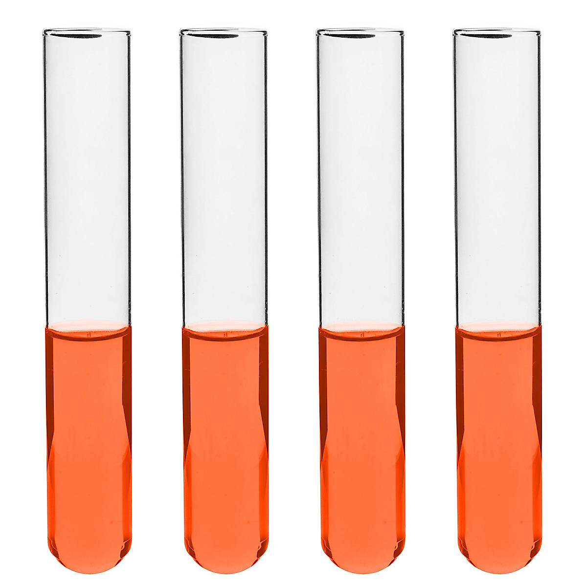 EISCO 24PK Test Tubes, 50ml - Borosilicate 3.3 Glass - 1.2mm Thick Walls, Rimless - Superior Heat & Chemical Durability - 5.9" Tall, 1" Diameter - Fire Polished Ends