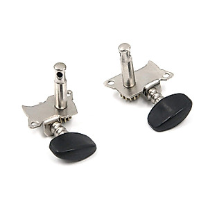 Geesatis Ukulele Tuning Pegs Black Ukulele Parts Tuning Pegs Machines Ukulele Replacement Accessories Tool, 4 pcs