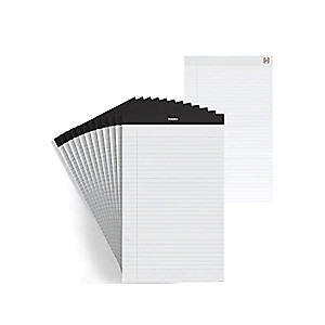 STAPLES 281303 Notepads 8.5-Inch X 14-Inch Wide White 50 Sh/Pad 12 Pads/Pk (51297/26786)
