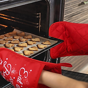 12 Pieces Christmas Pot Holders with Pocket Red Pocket Pot Holder Kitchen Hot Pad Oven Mitts Farmhouse Hot Potholders Cookie Bag Kitchen Cooking Baking