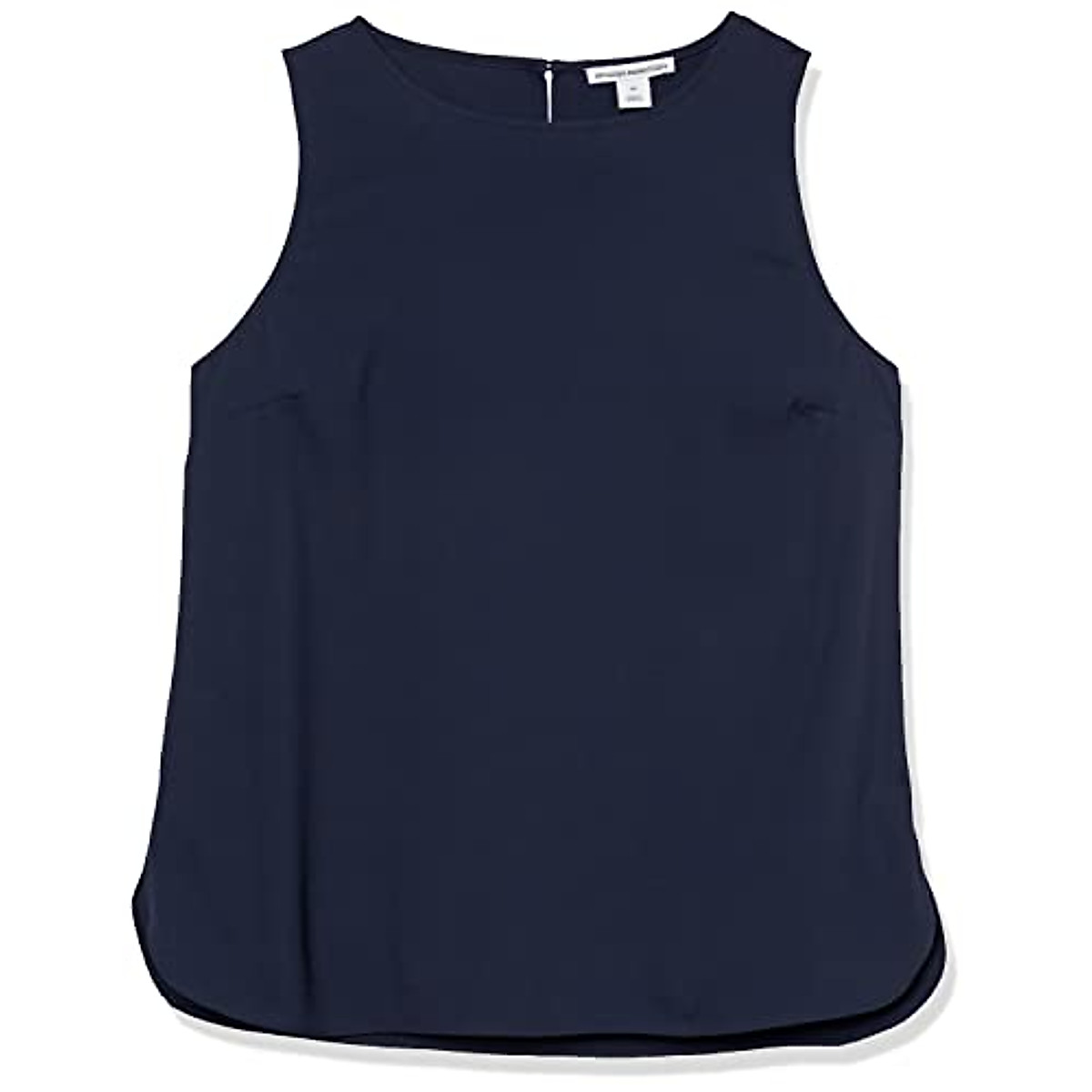 Amazon Essentials Women's Regular-Fit Sleeveless Layering Tank Top Crew Neck, Navy, Large