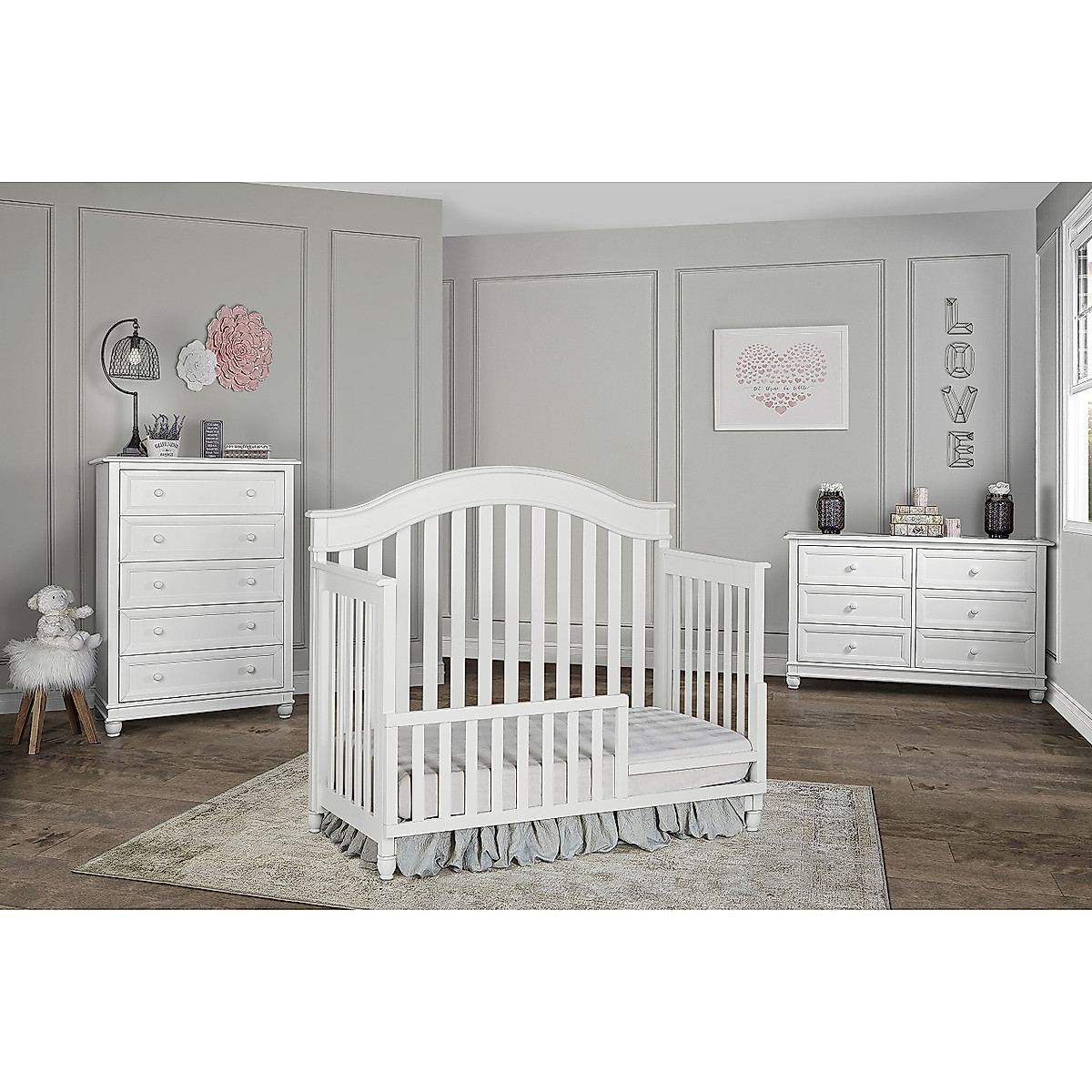 Evolur Toddler Rail, White