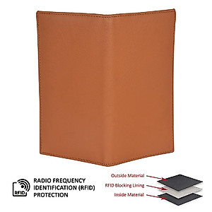 Leatherboss Men's Genuine Leather Long Bifold Wallet | Card Holder Clutch with 6 Card Slots, ID Window, Cash & Checkbook Compartment (Tan)