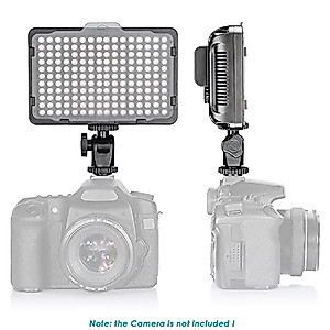 NEEWER Dimmable 176 LED Video Light Lighting Kit: 176 LED Panel 3200-5600K, 2 Pieces Rechargeable Li-ion Battery, USB Charger and Portable Durable Case for Canon, Nikon, Pentax, Sony DSLR Cameras