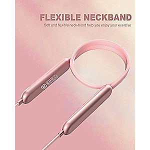 Mubiao Bluetooth Headphones Neckband 20Hrs Playtime V5.0 Wireless Headset Sport Noise Cancelling Earbuds w/Mic for Gym Running Compatible with iPhone Samsung Android