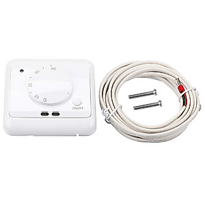 Underfloor Heating Thermostat, AC 230V 50/60HZ 16A Underfloor Heating Floor Temperature Controller with Sensor Thermostat Heating Cooling Control Switch