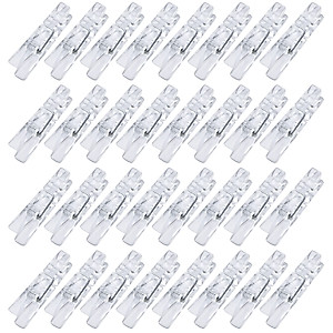 20Pcs Clear Plastic Clothes Pins,Clothes Line String Clips, Mini Clothes Pins, Photo Paper Peg Pins Craft Clips Laundry Storage and Organization Storage and Organization(2.5cm