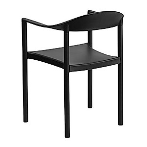 Flash Furniture 5 Pack HERCULES Series 1000 lb. Capacity Black Plastic Cafe Stack Chair