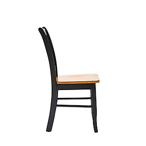Boraam Shaker Chair, Black/Oak, Set of 2