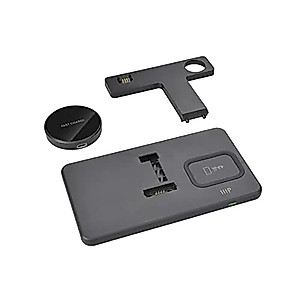 Monoprice Magsafe 3-in-1 Wireless Charging Stand, Bundled with QC3.0 Wall Charger, for iPhone 13/13 Pro/13 Pro Max/13 Mini/12/12 Pro/12 Pro Max/12 Mini, Apple Watch, AirPods