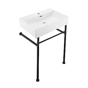 Swiss Madison Well Made Forever SM-CS771 Claire 24" Console Sink, Glossy White