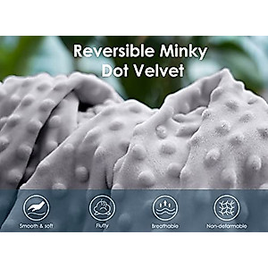 QUEEN ROSE Pregnancy Pillow, Maternity Pillow for Pregnant Women, 55 Inch U Shaped Full Body Pillow for Sleeping Support, Reversible Minky Dot Velvet Cover, Grey