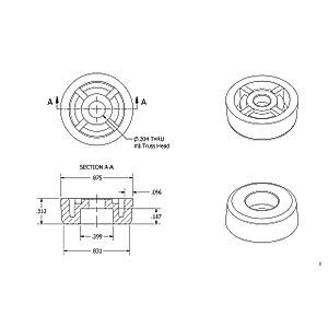 20 Medium Round Rubber Feet -W/Stainless Steel Screws .312 H X .859 D - Made in USA - Great for Cutting Boards, Electronics, Hobby - Food Safe/RoHS Compliant